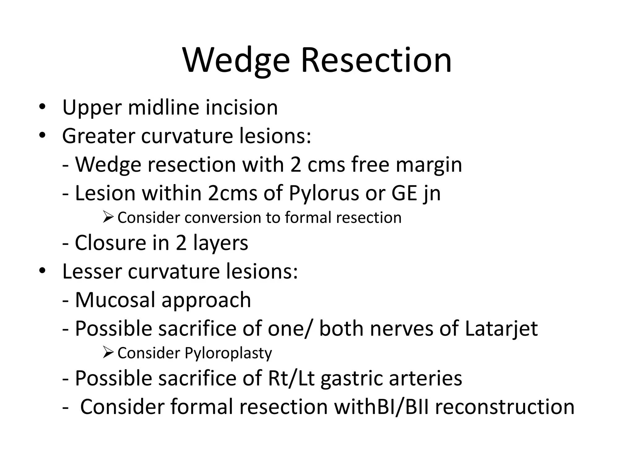 gastric resection, reconstruction and post gastrectomy syndromes | PPTX