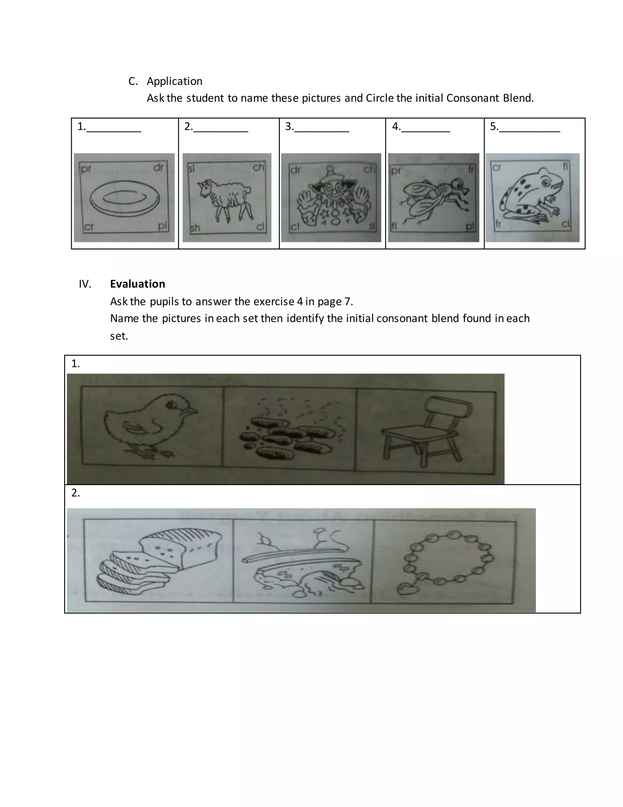 Gr.2 consonant blends | DOCX | Education