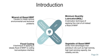 Vegetable Oil Based Minimum Quantity Lubrication (MQL) During Machining | PDF