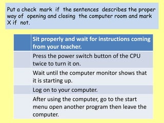 Gr. 1 computer operation | PPTX