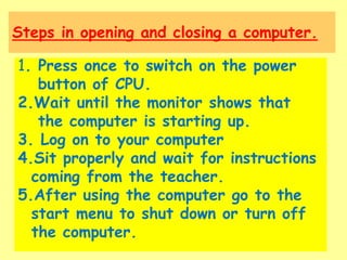 Gr. 1 computer operation | PPTX