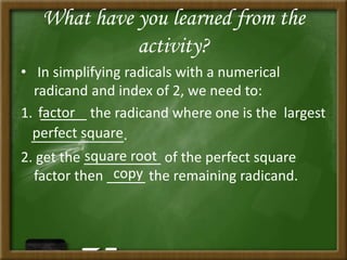 Math9_M9AL-llg-h25_ppt_Simplifies radical expressions using laws of ...