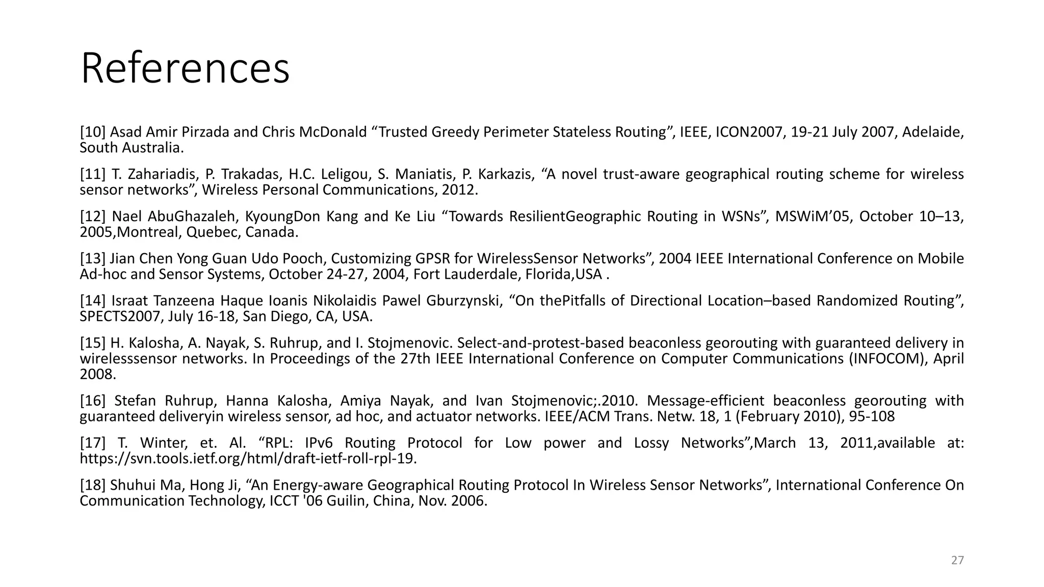 Geographic Routing in WSN | PPTX