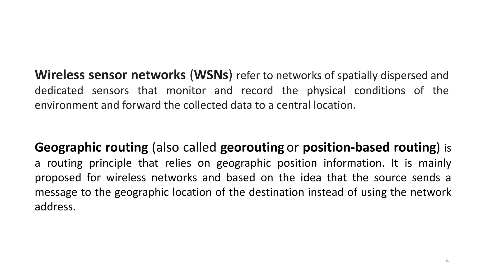Geographic Routing in WSN | PPTX