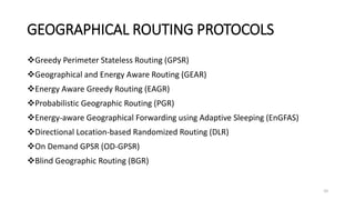 Geographic Routing in WSN | PPTX