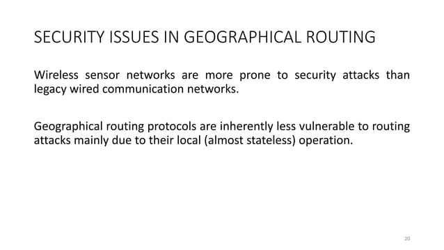 Geographic Routing in WSN | PPTX