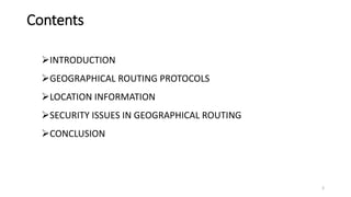 Geographic Routing in WSN | PPTX