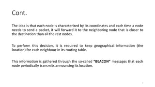 Geographic Routing in WSN | PPTX