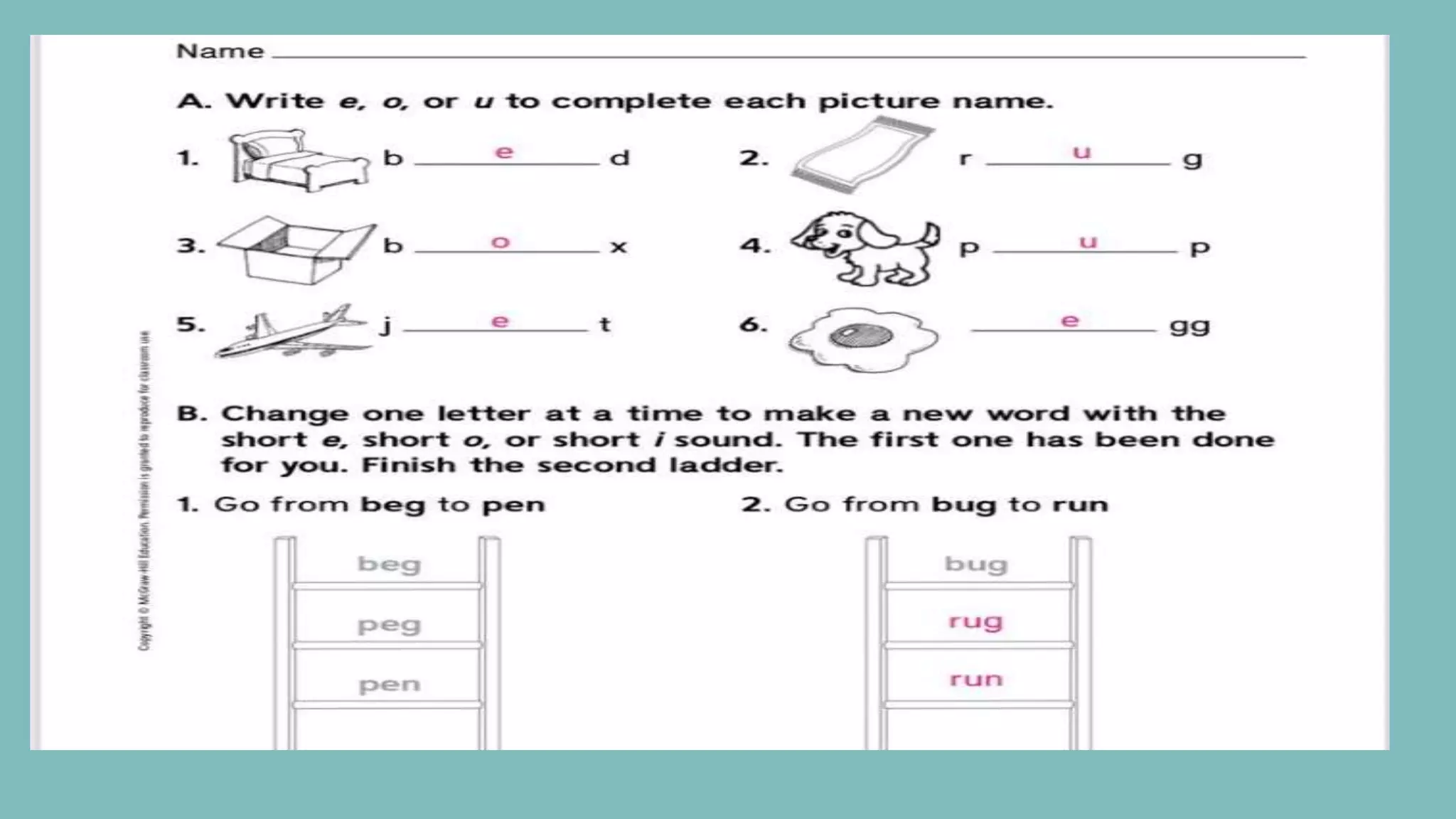 Gr. 2 Spelling short e, o, u, .pptx