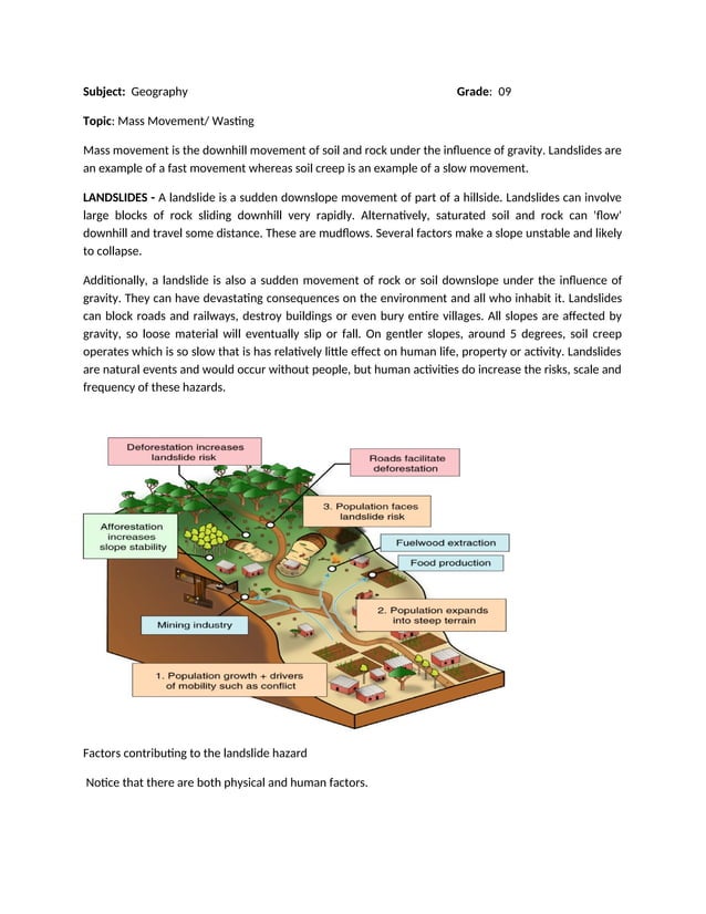 Grade 09 Weekes two - Mass Movement.docx