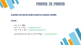 Pointer in C | PPTX | Programming Languages | Computing