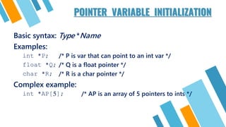 Pointer in C | PPTX | Programming Languages | Computing