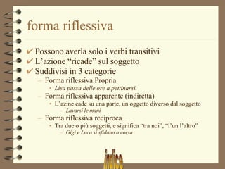 Grammatica - Morfologia del Verbo | PPT