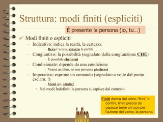 Grammatica - Morfologia del Verbo | PPT