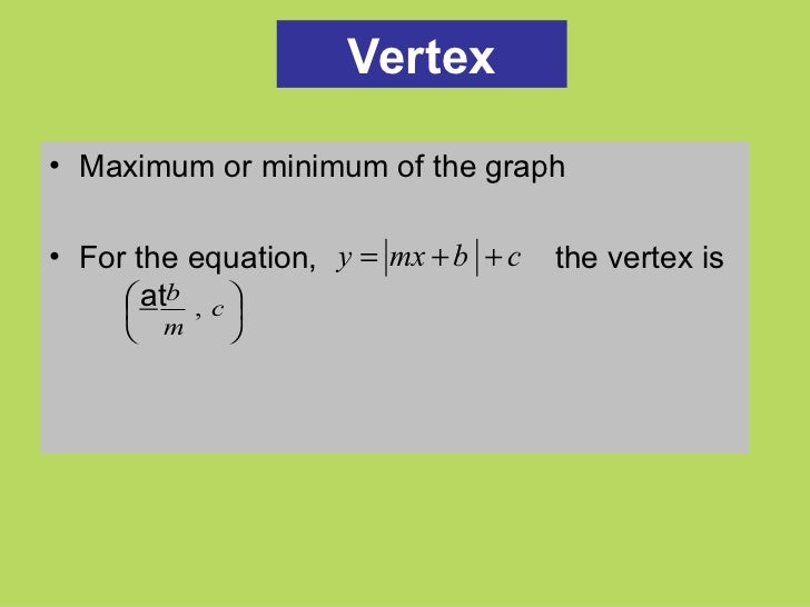Gr 10 Absolute Value Functions And Graphs