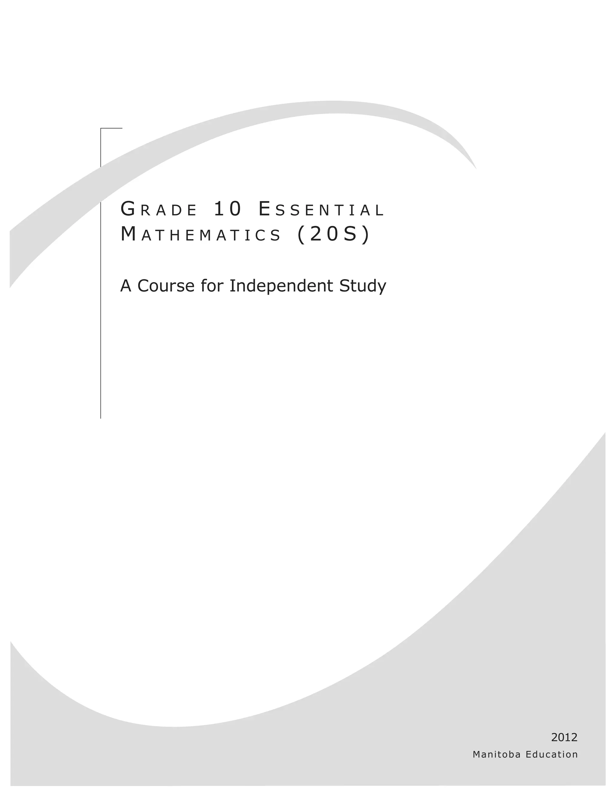 Grade 10 essential math | PDF