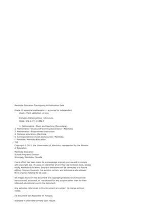 Grade 10 essential math | PDF