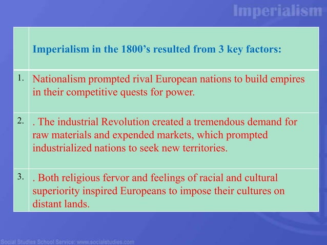 Gr 10 imperialism factors | PPTX