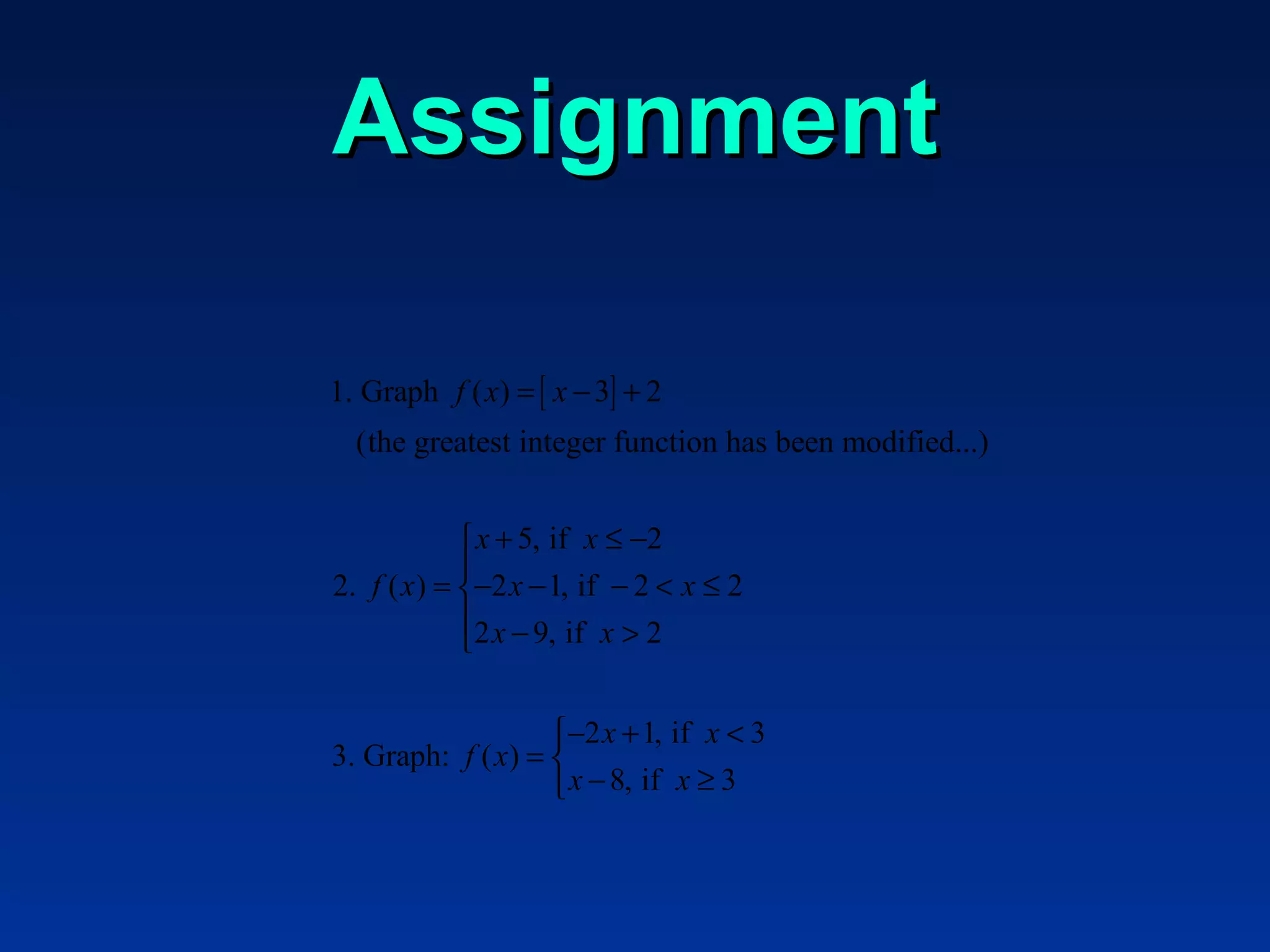 Gr10 piecewise functions | PPT