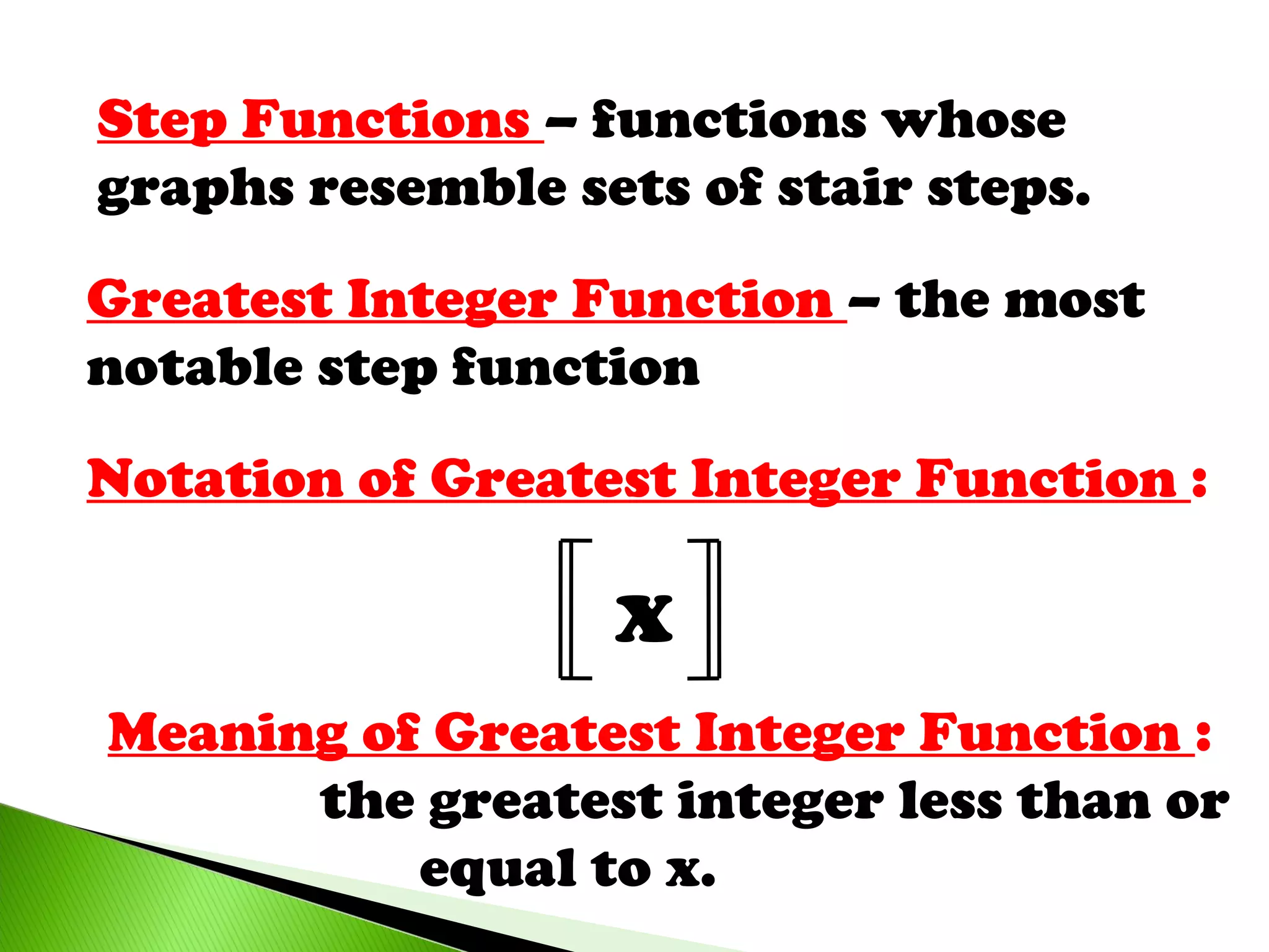 Gr10 step function ppt | PPT