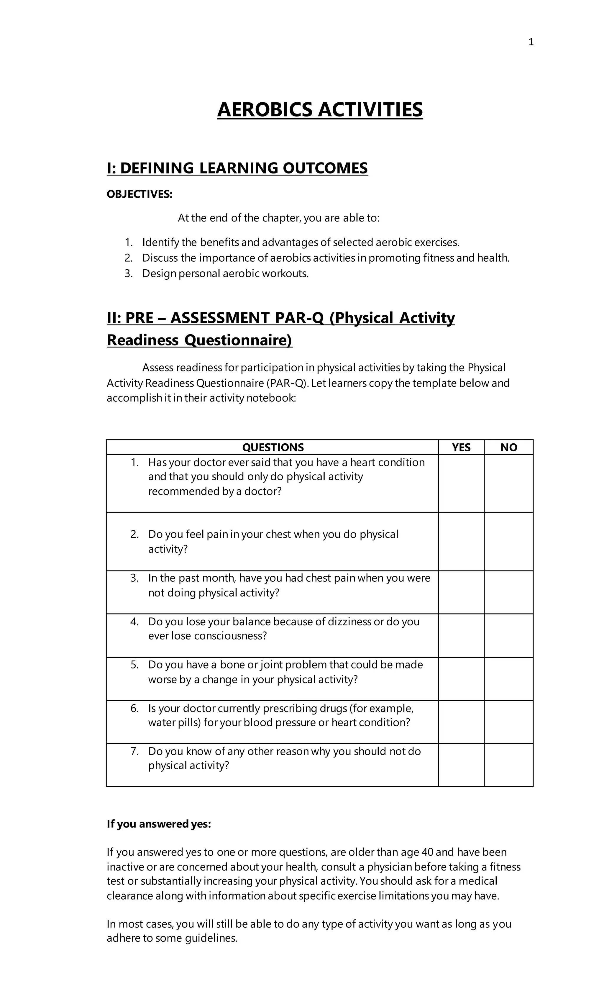 Grade 11 learning module on aerobic fitness and muscle-bone ...