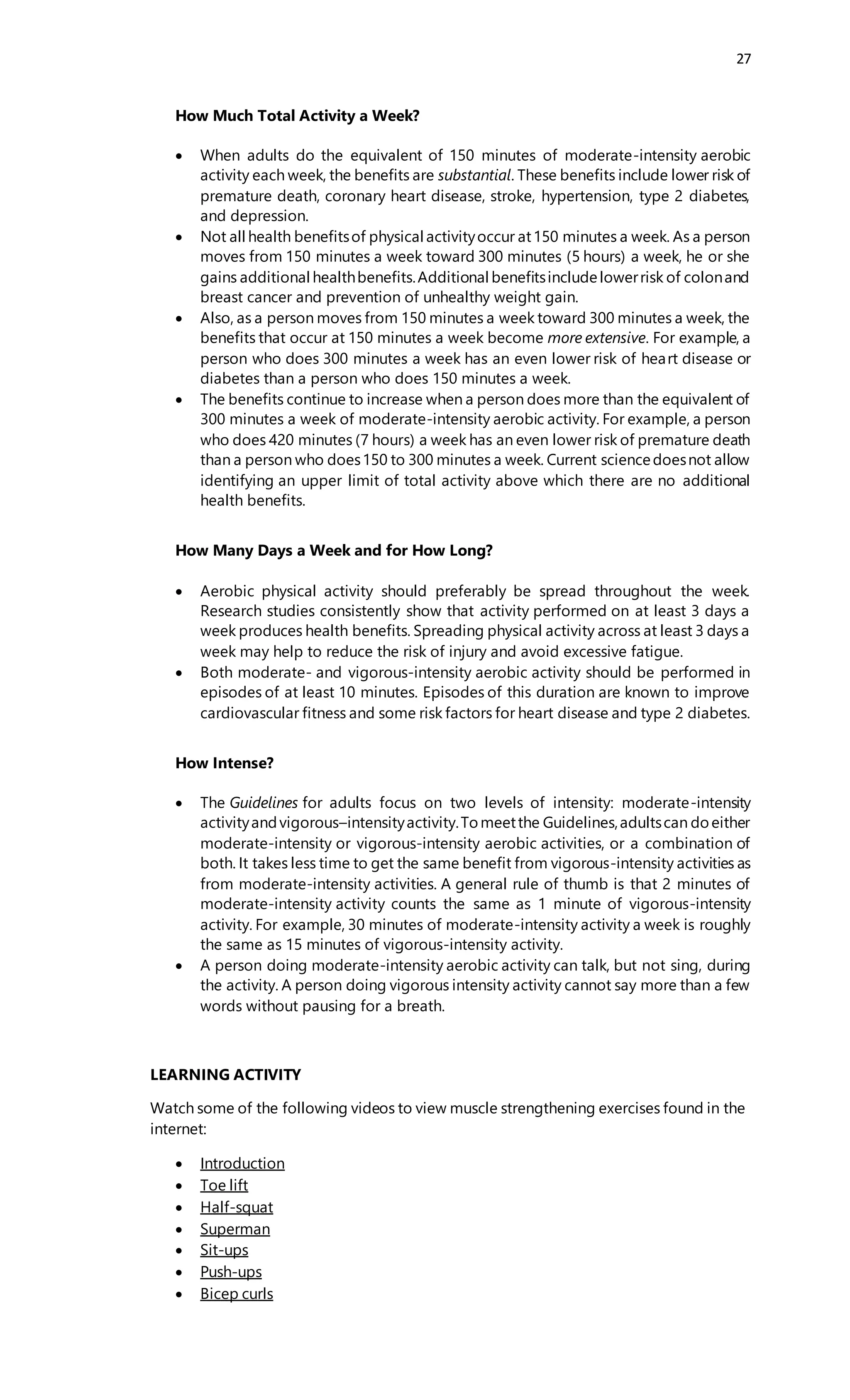 Grade 11 learning module on aerobic fitness and muscle-bone ...