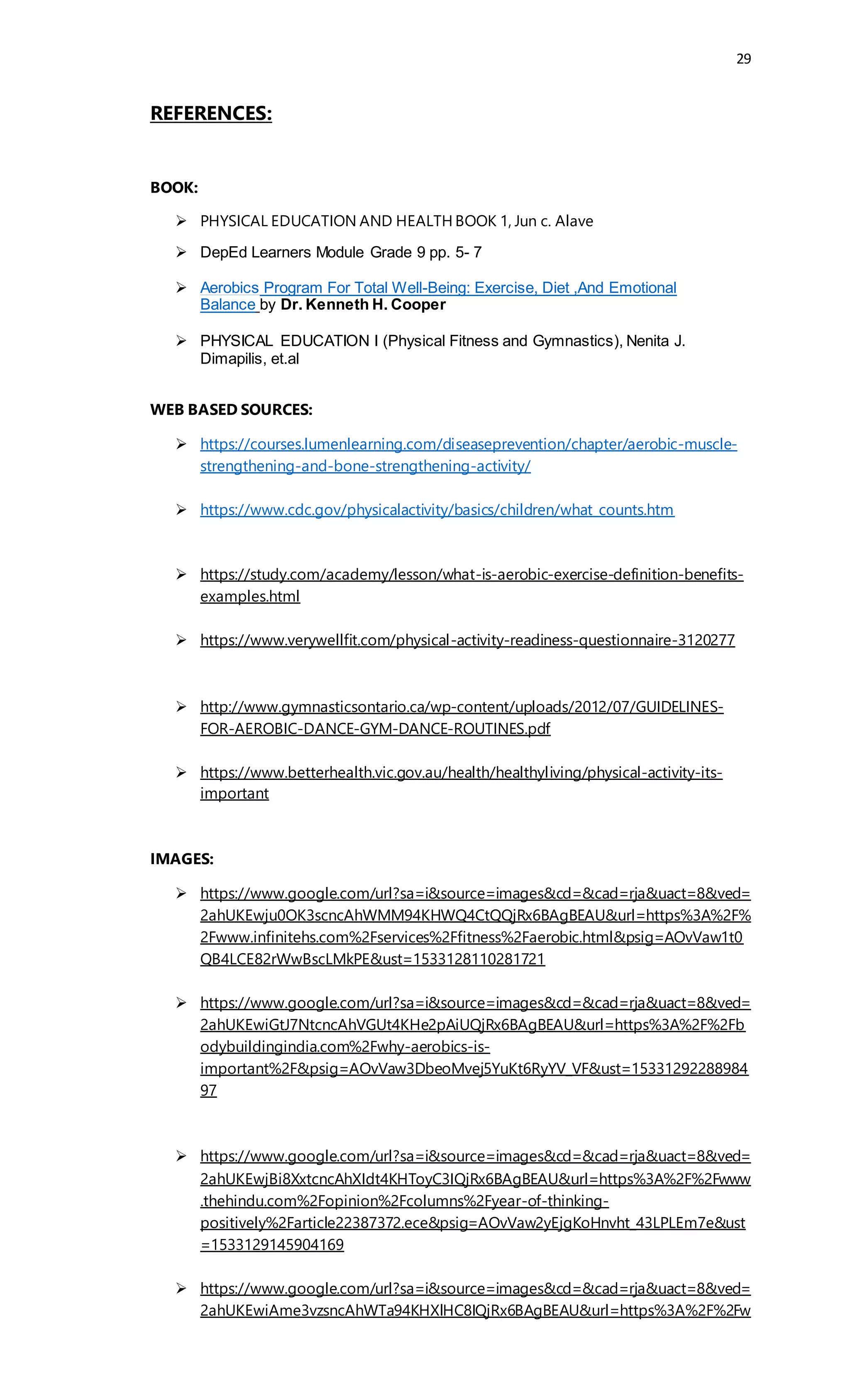 Grade 11 learning module on aerobic fitness and muscle-bone ...