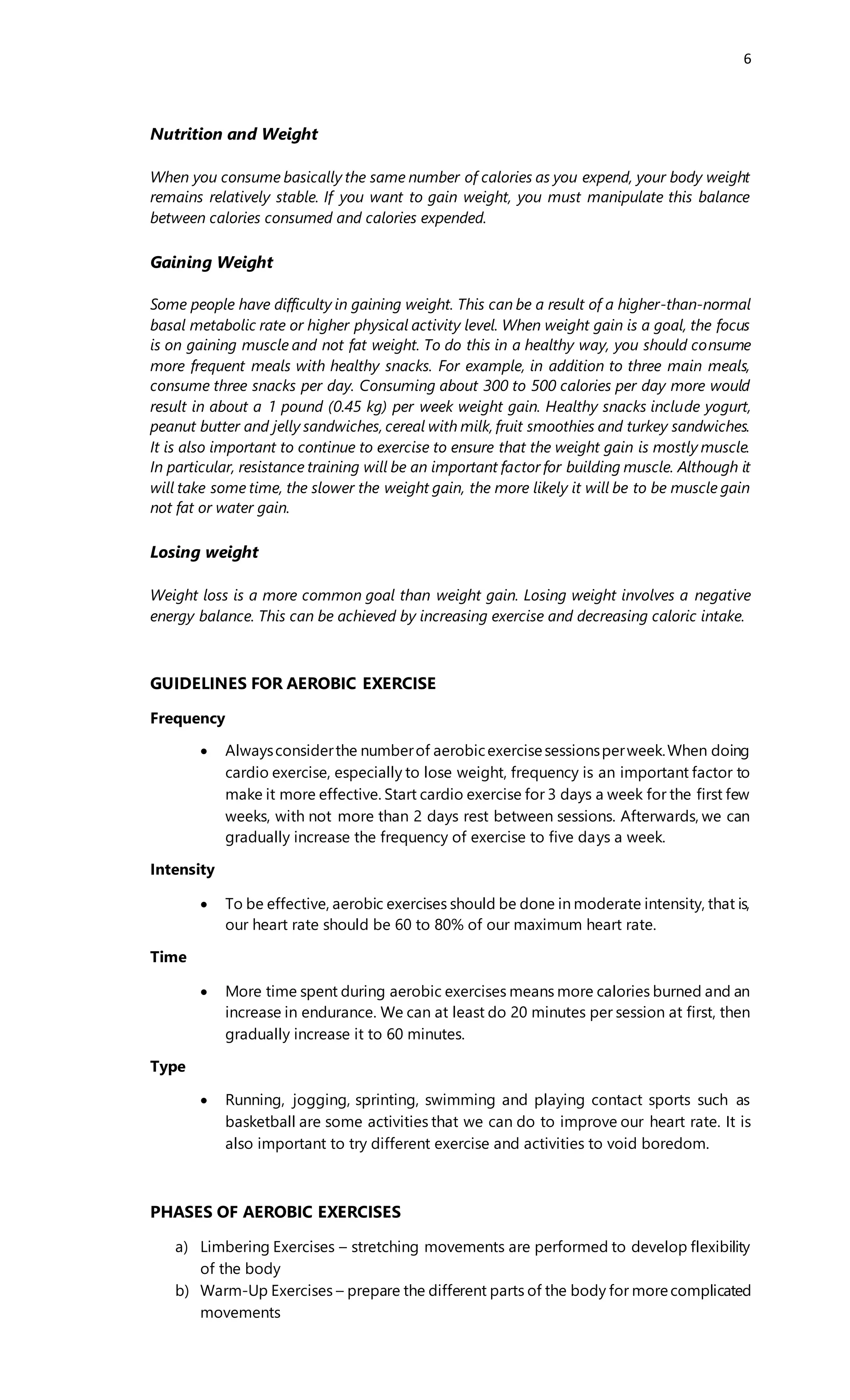 Grade 11 learning module on aerobic fitness and muscle-bone ...