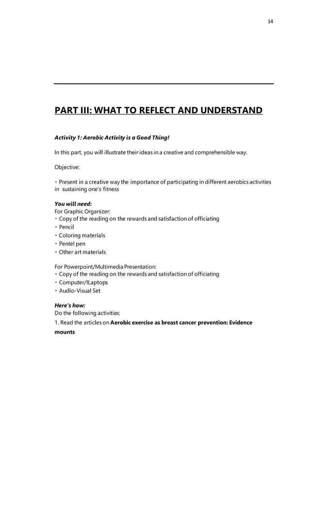 Grade 11 learning module on aerobic fitness and muscle-bone ...