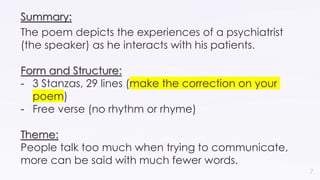 Grade11 - Too many words powerpoint presentation | PDF