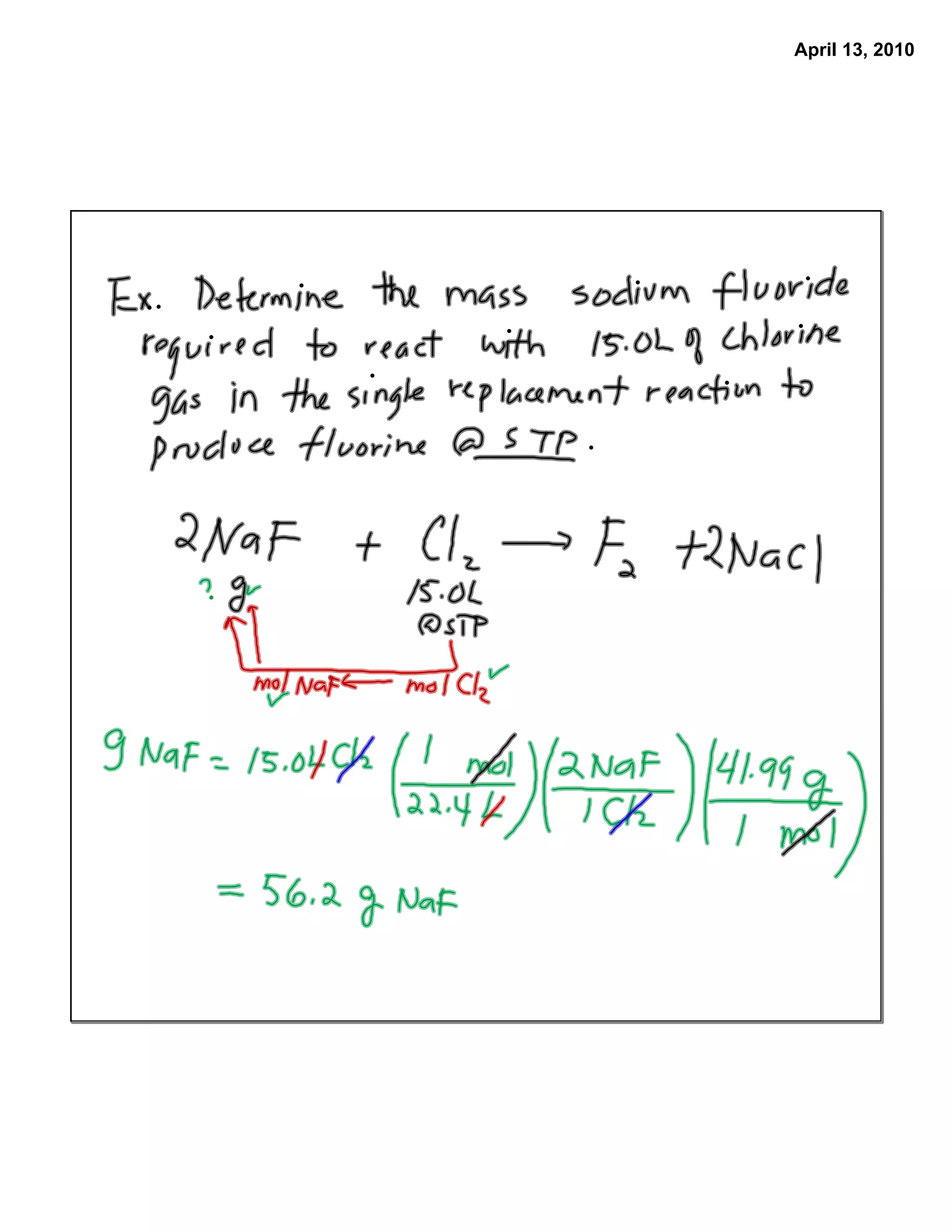 Gr11 apr13 volume stoichiometry | PDF