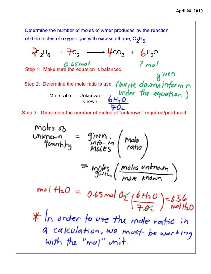 Gr11 Apr8 Mole Mole Calculations