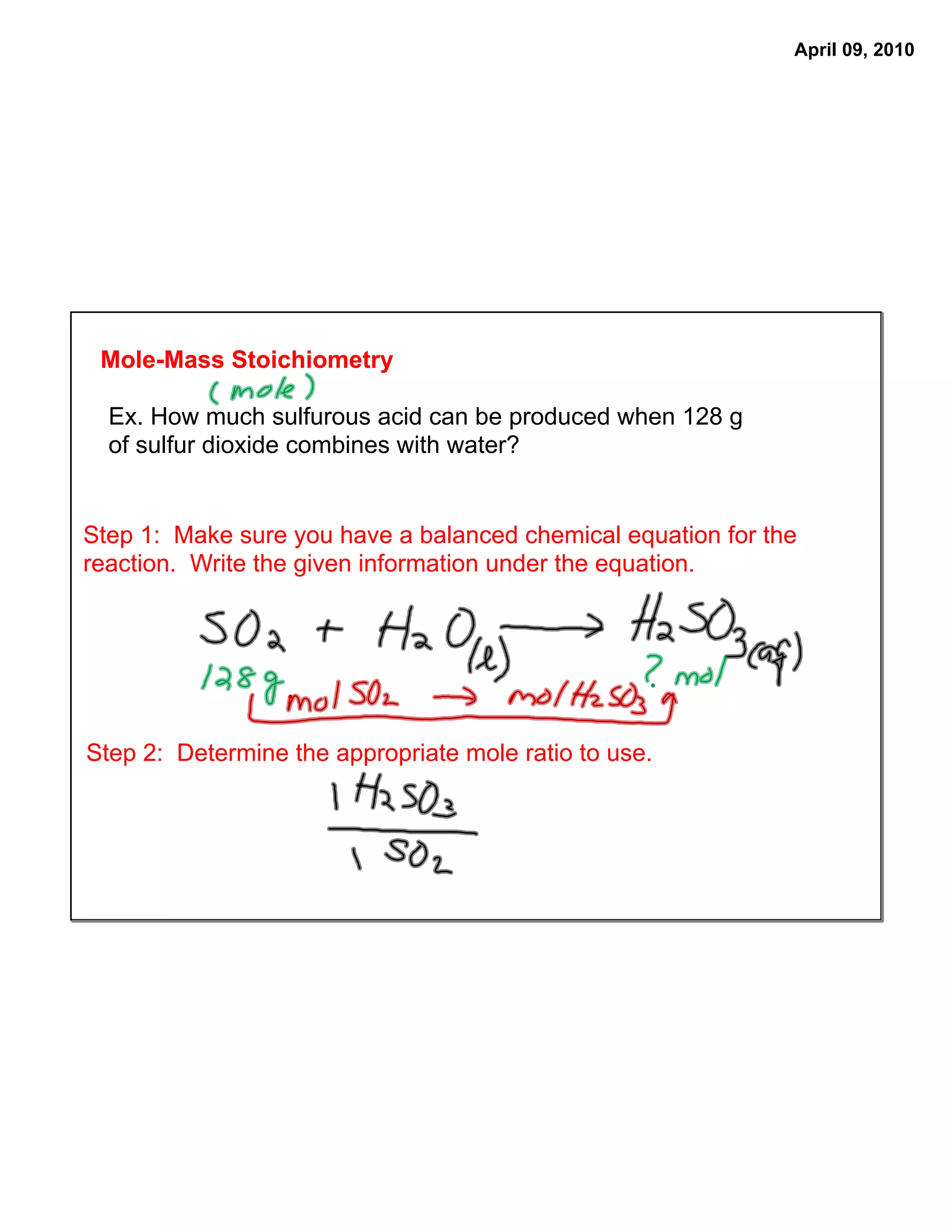 Gr11 Apr9 Mole Mass Calculation | PDF