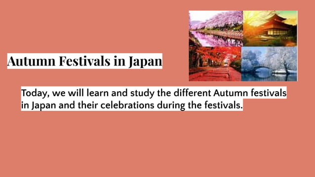 Japanese Language Lesson 1 Autumn Festivals In Japan | PPT