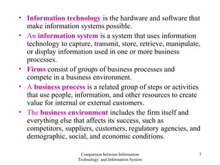 Gr 12 Difference Between IT an Information Systems | PPT