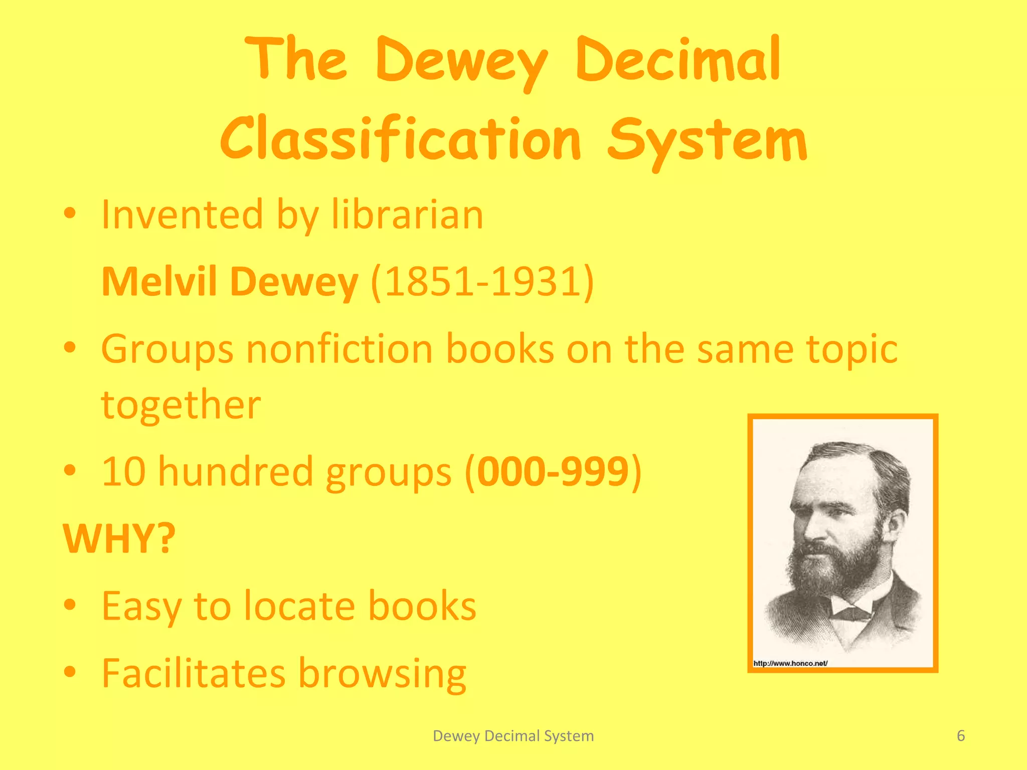 Dewey Decimal Classification System - The Library Sorting Game | PPT