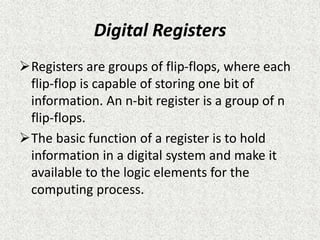 Digital Registers & Counters | PPTX