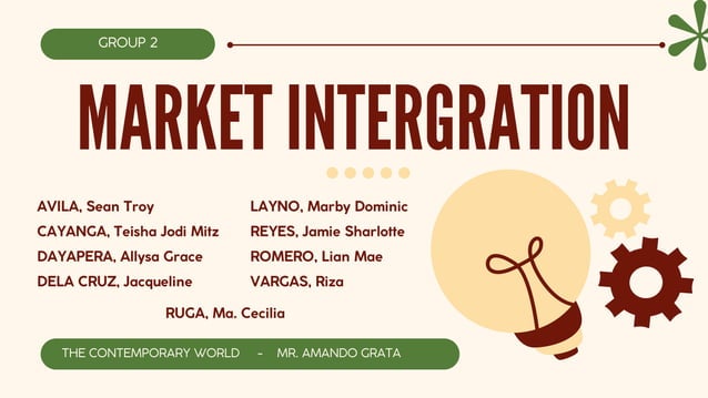 What is Market Integration and Its Types | PPT