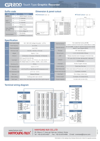 Registrador GR200 - Hanyoung NUX (www.nammisa.com) | PDF