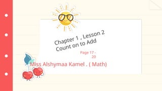 Count on to Add math powerpoint presentation | PPTX