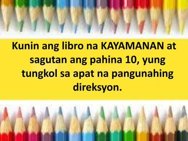 Gr 3 pangunahing direksyon | PPTX