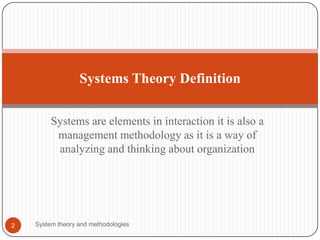 Gr 4 system theory and methodologies | PPTX