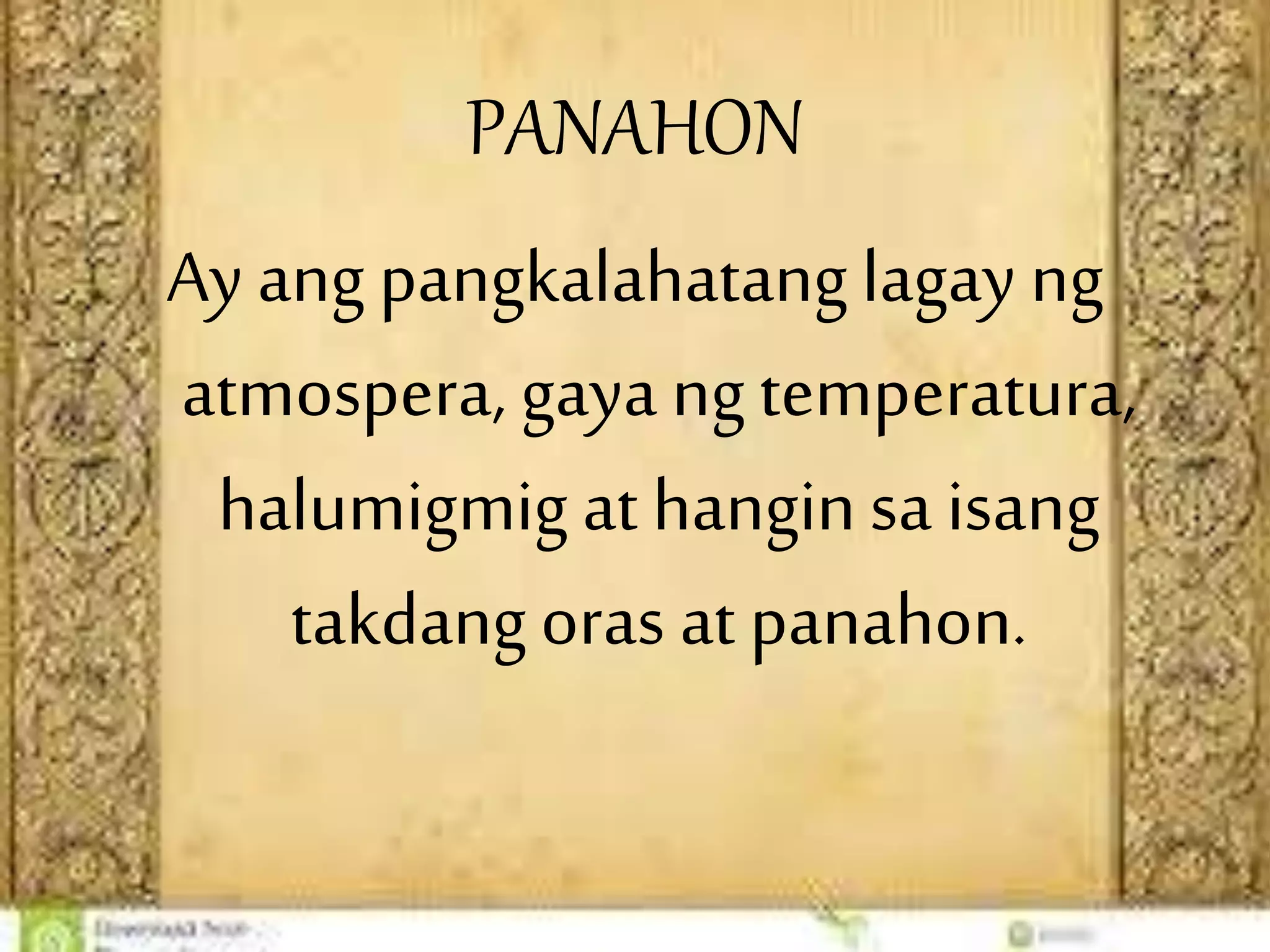 Gr 5 panahon at klima | PPTX