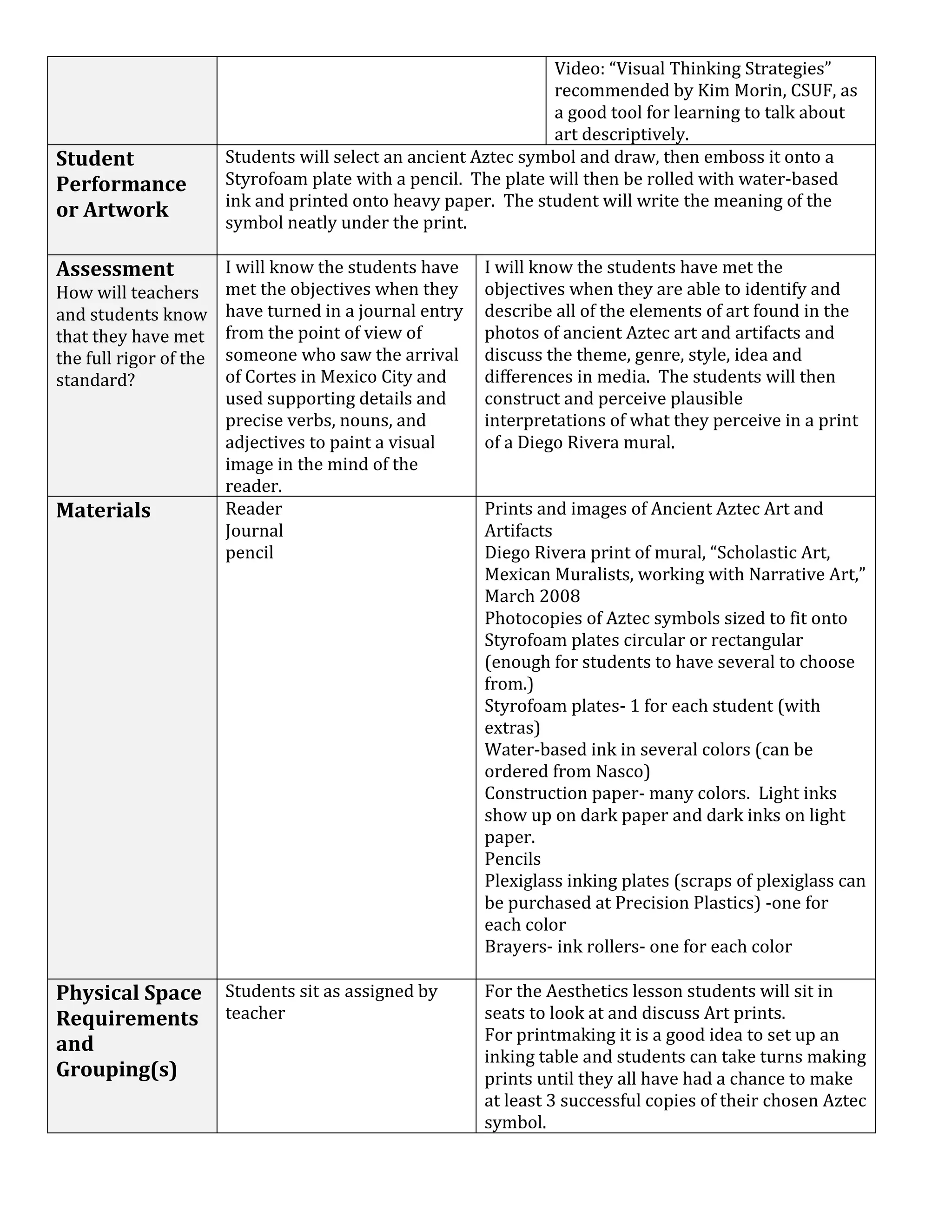 Gr 6 lesson 2 visual art | DOCX