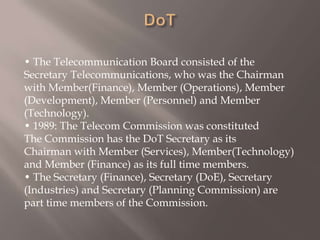 Presentation on telecom industry in india | PPTX