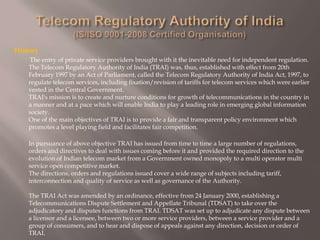 Presentation on telecom industry in india | PPTX