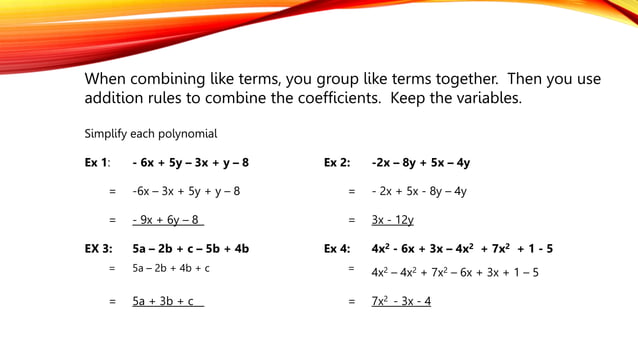 GRADE 7 Algebraic Expressions PowerPoint | PPTX