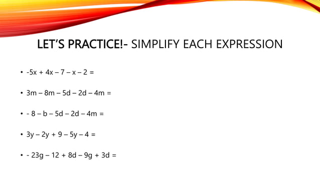 GRADE 7 Algebraic Expressions PowerPoint | PPTX