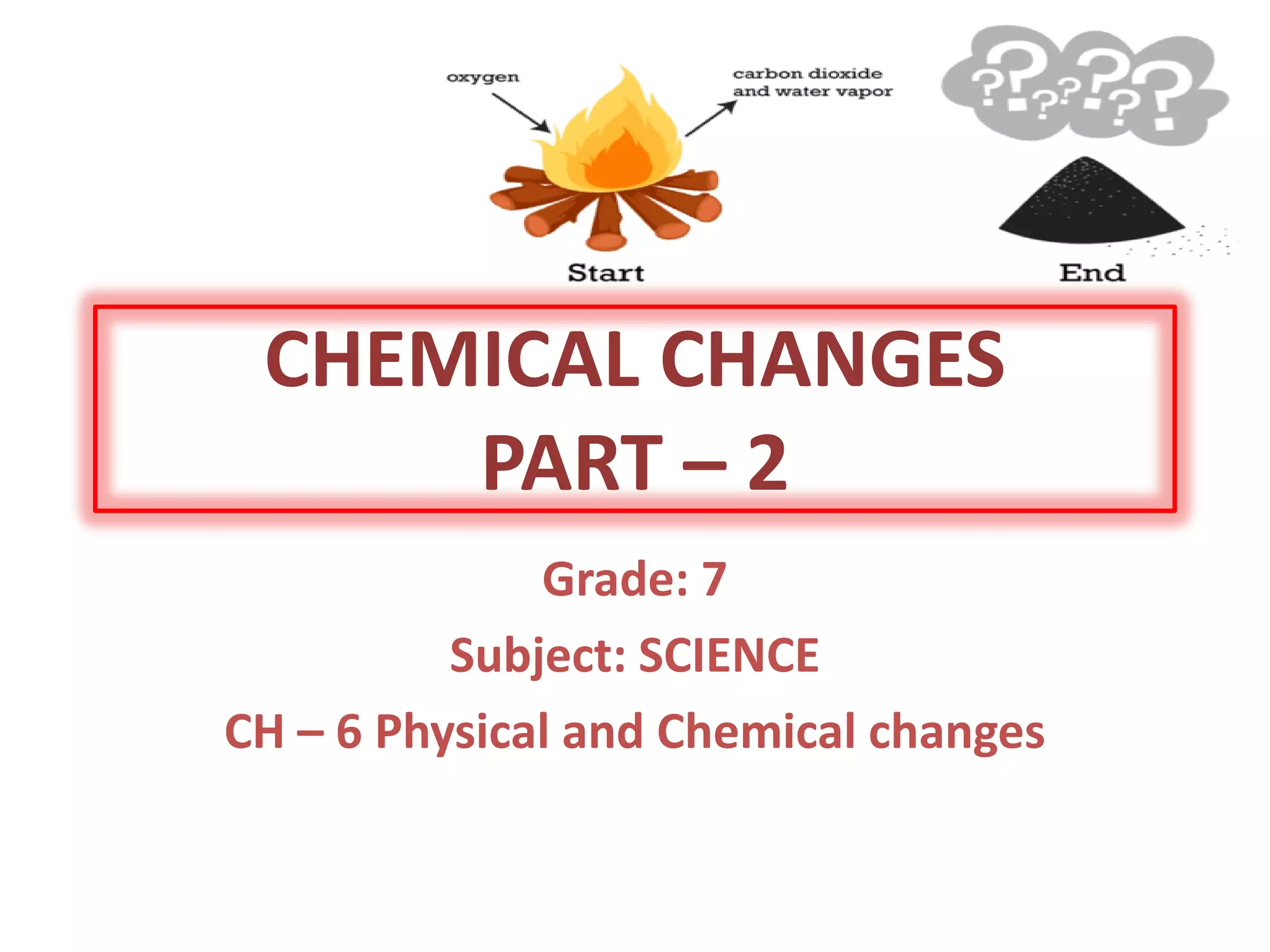 Chemical changes 2 NCERT Grade 7 chapter 6 | PDF