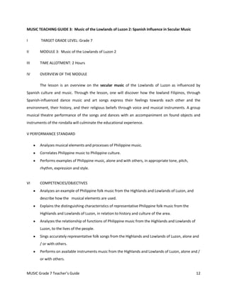 Gr 7 music teacher's guide | DOCX